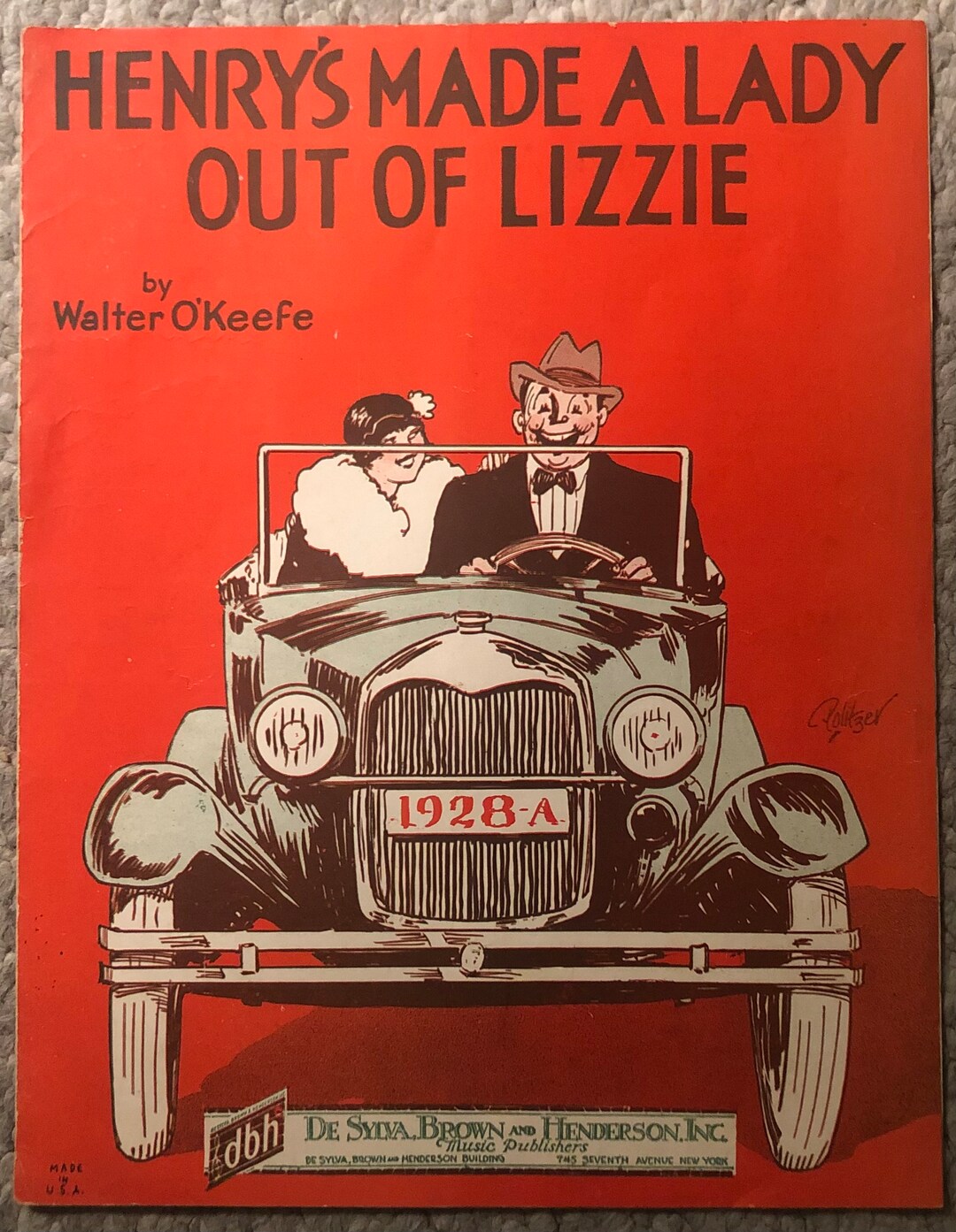 Antique 1928 Henry’s Made A Lady Out of Lizzie Sheet Music-nice to ...