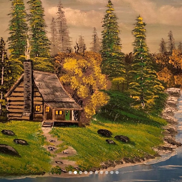Cabin Painting - Etsy