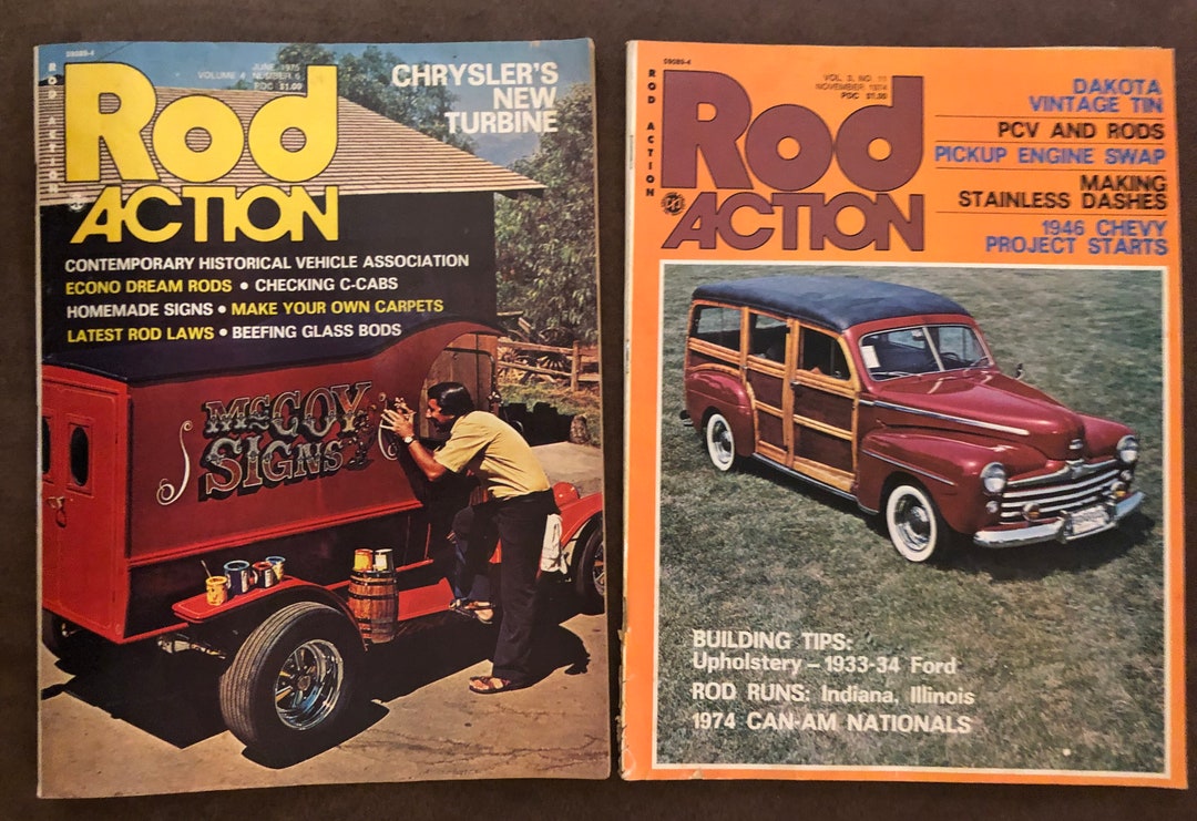 2 Cool Vintage Rod Action Magazines-nov. 1974 & Jun. 1975-great ...