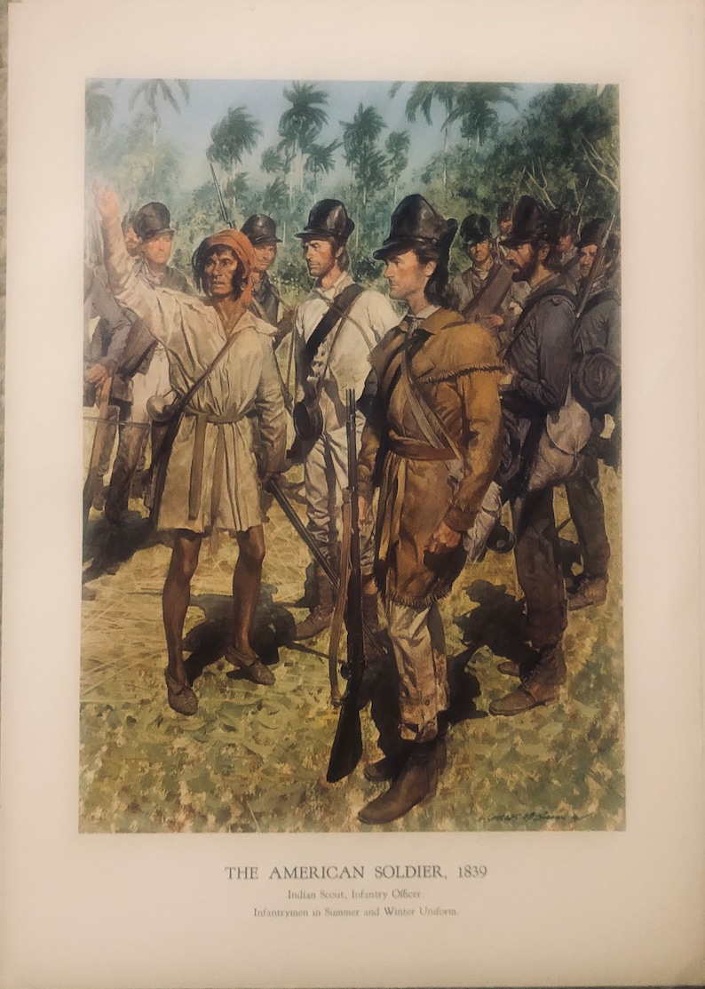 Vintage the American Soldier 1839 Photo Print-good for Framing Approx ...