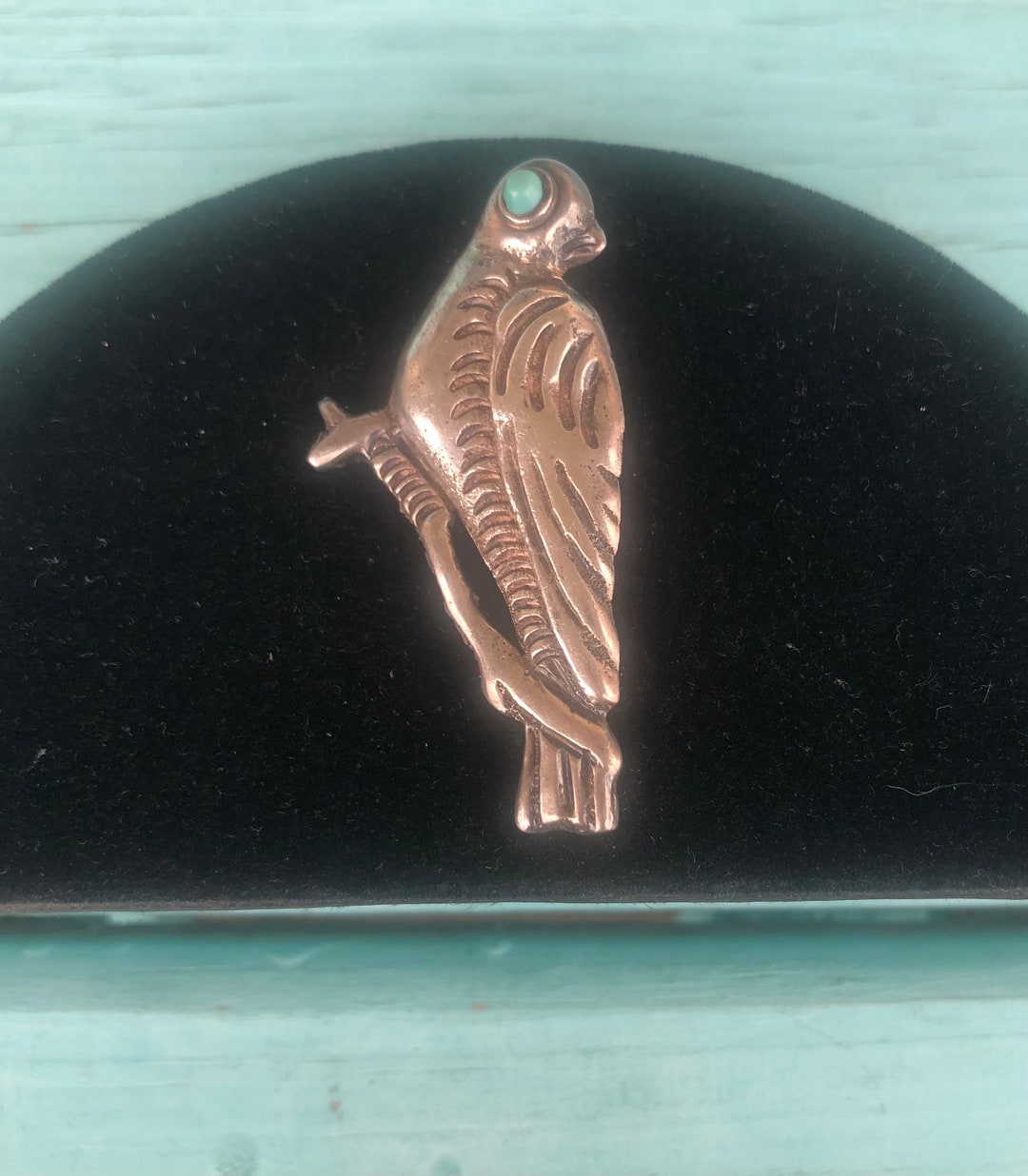Very Rare Antique STERLING Silver Jean Emilio Puiforcat Turquoise Bird ...
