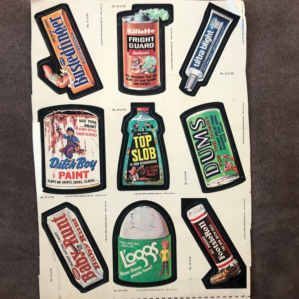 1970s Wacky Stickers - Etsy