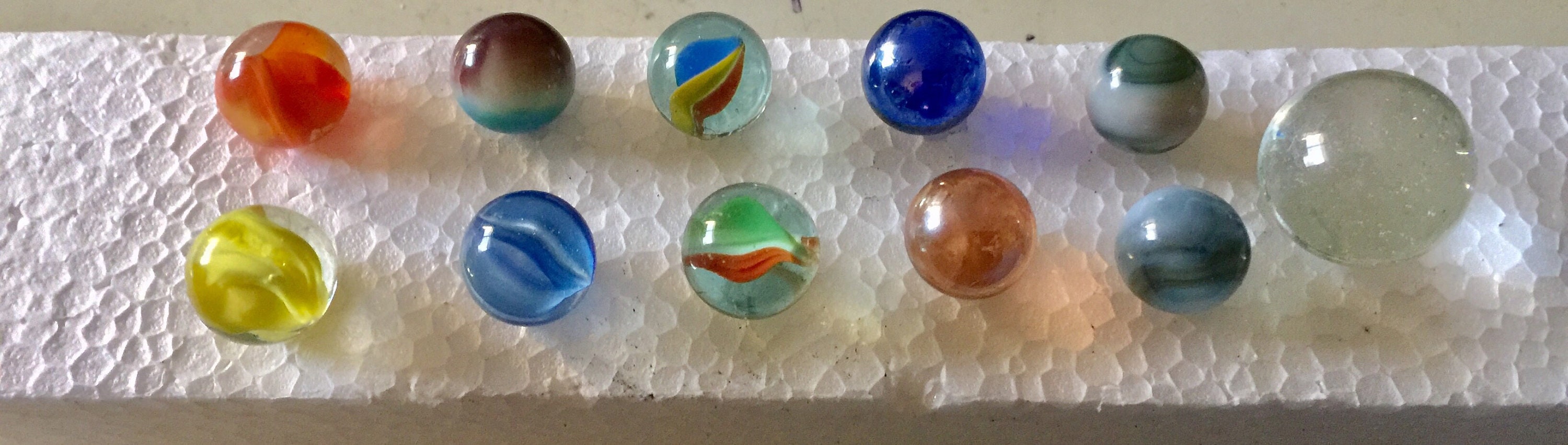 Vintage Lot of 10 Glass Marbles Plus 1 Shooter Size May Vary - Etsy