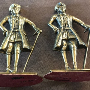 Rare Vintage/antique Brass Colonial Soldier Bookends 4.5 X 7”H - Etsy