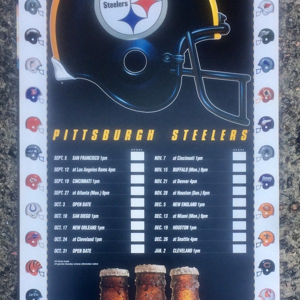 Nfl Schedule Poster - Etsy