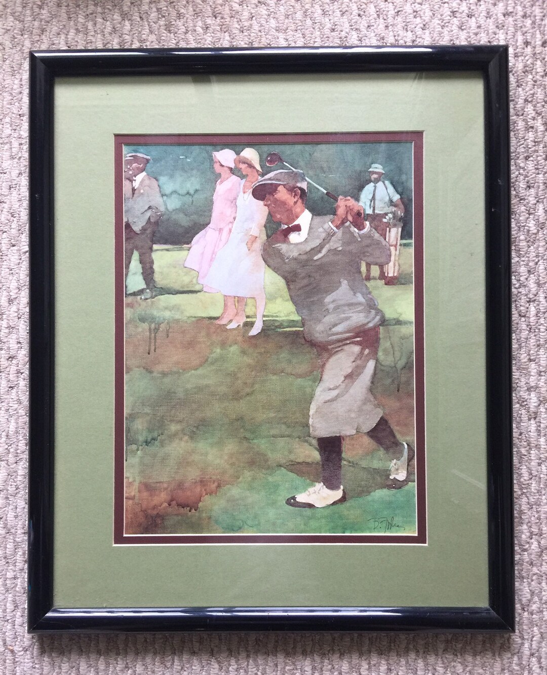 Vintage Signed Bart Forbes and Framed Golf Print 19 X 23” - Etsy