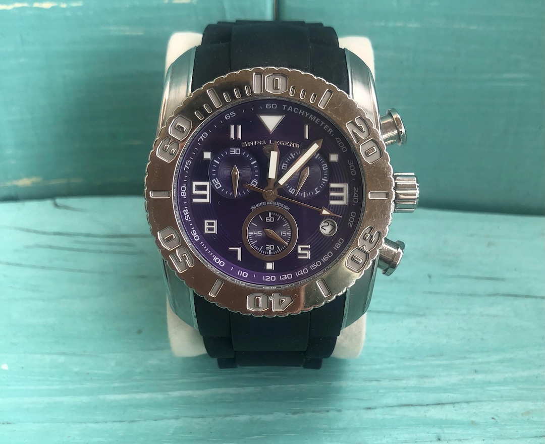 Swiss Legend Commander Chronograph 20ATM/660 Ft Mens Watch-new Battery ...