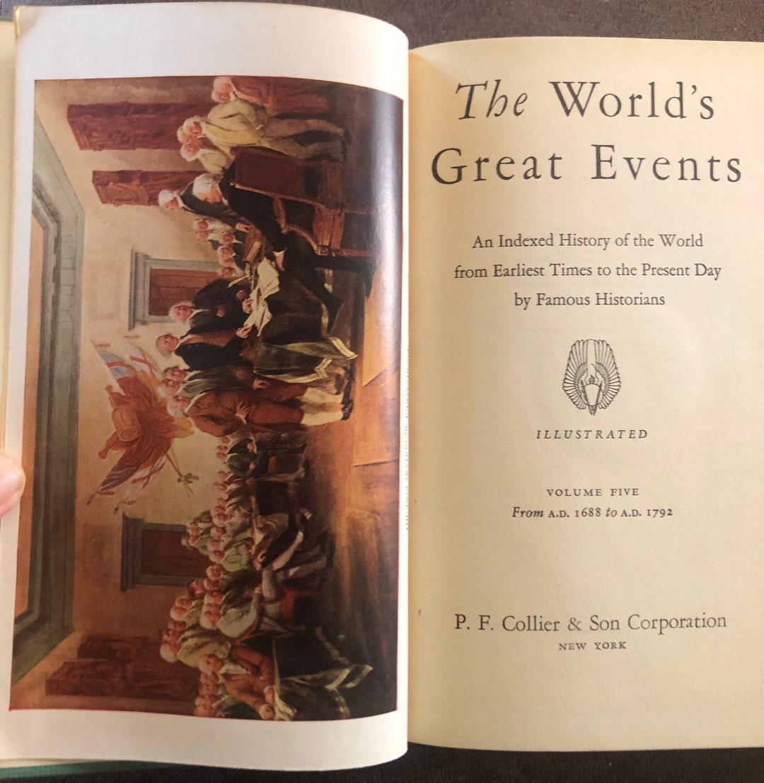 Vintage/antique the Worlds Great Events From 1688-1792 HC 1945 Book GC ...
