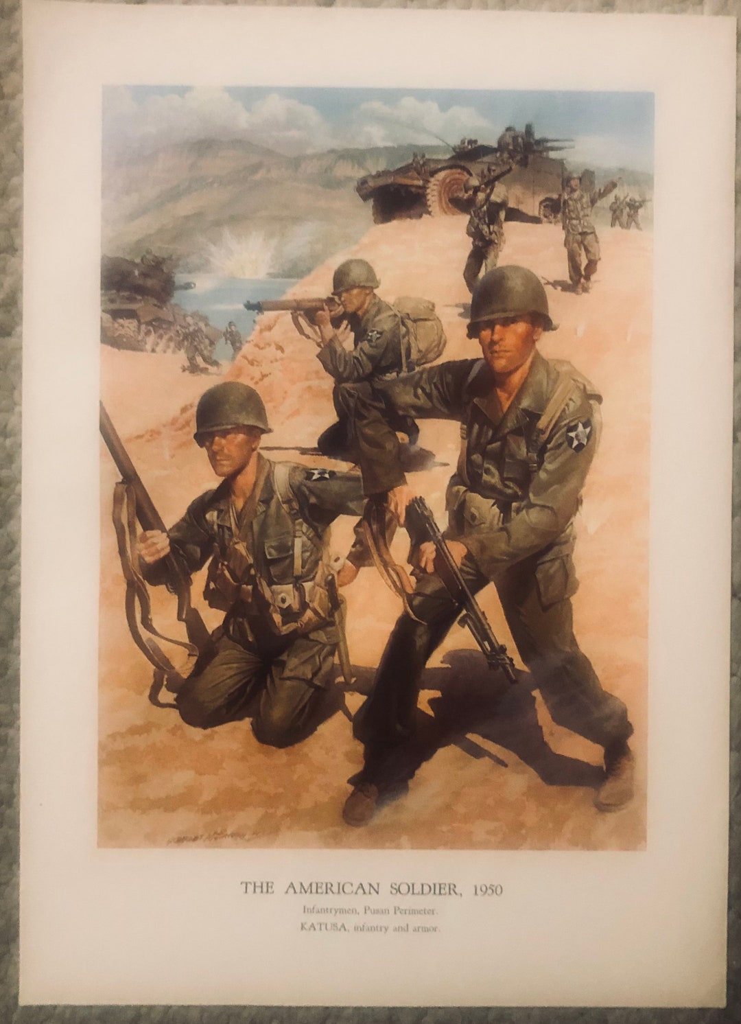 Vintage the American Soldier 1950 Photo Print-good for Framing Approx ...