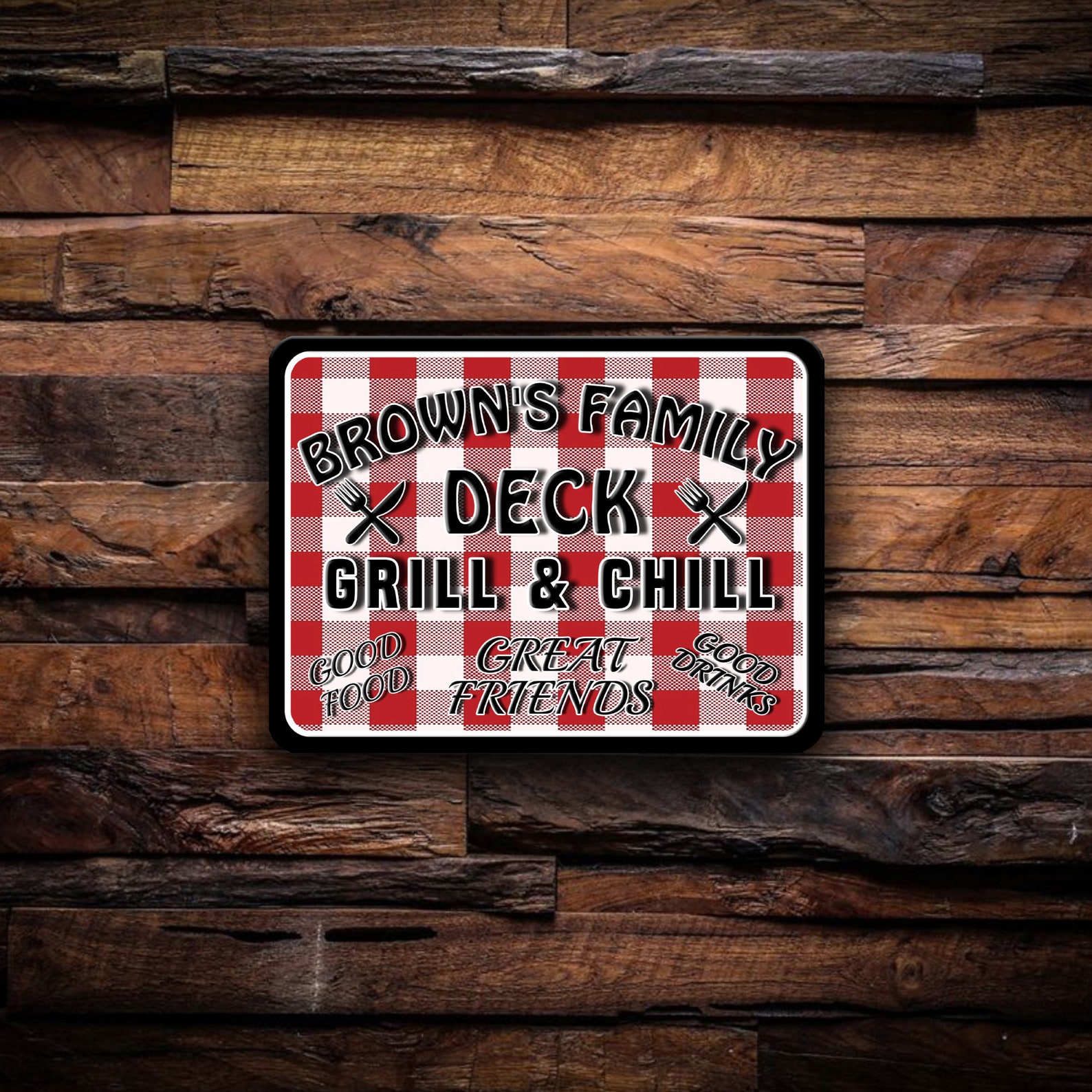 Small Sign for Room Grill & Chill Sign Metal Door Sign | Etsy