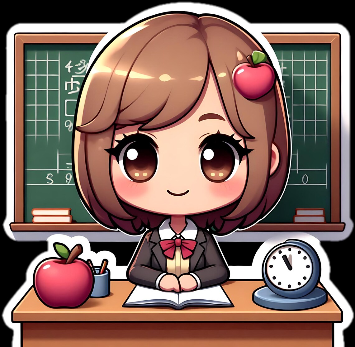 Chibi Teacher Classroom Decals, Back to School Stickers, School ...