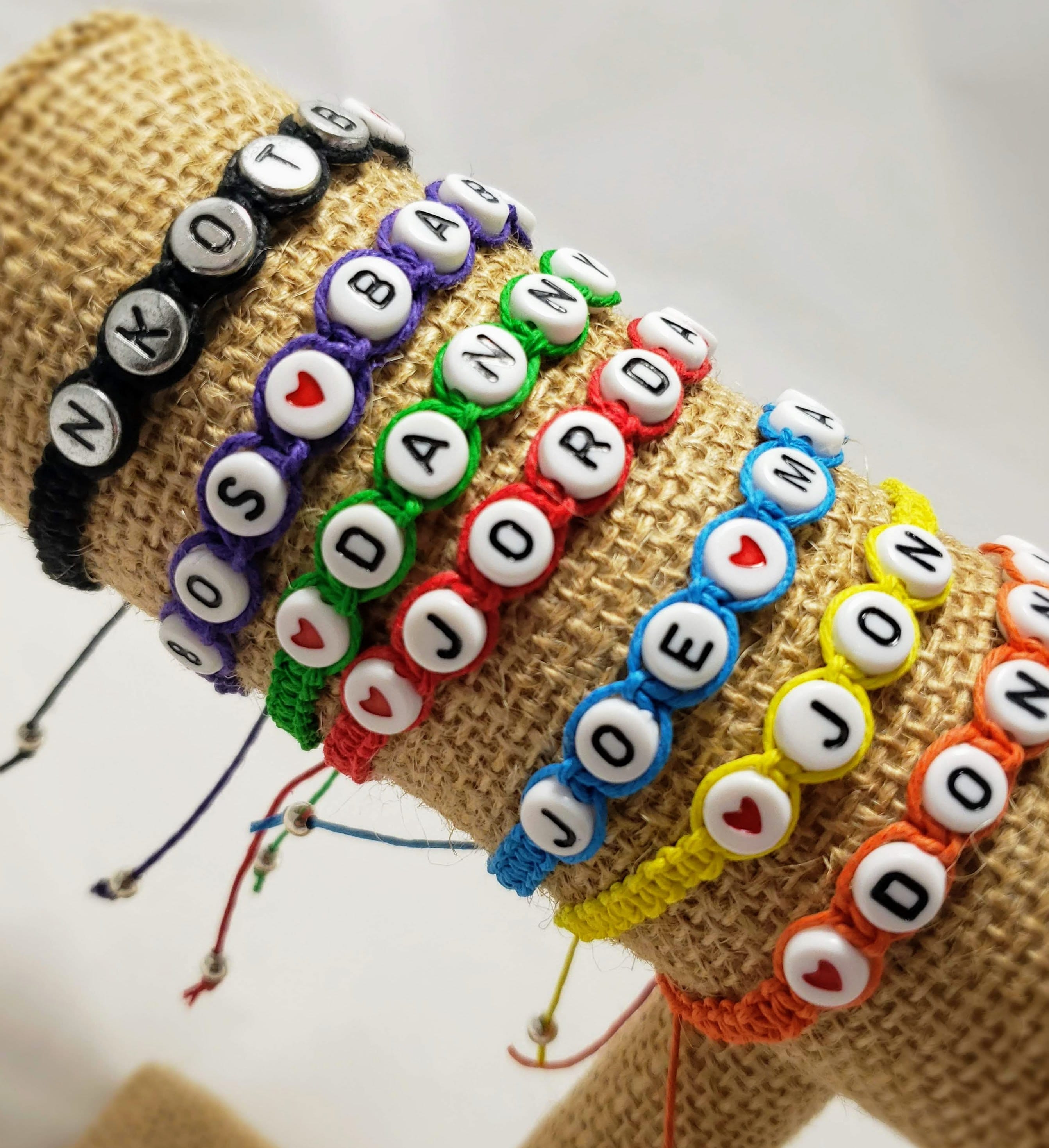 Personalized Beaded Alphabet Letter Adjustable Bracelet Boy Band NKOTB ...