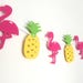 Tropical Flamingo and Pineapple banner. Birthday party | Etsy