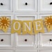 Sunshine Banner. ONE, Custom Name, Birthday Bunting, First Birthday ...