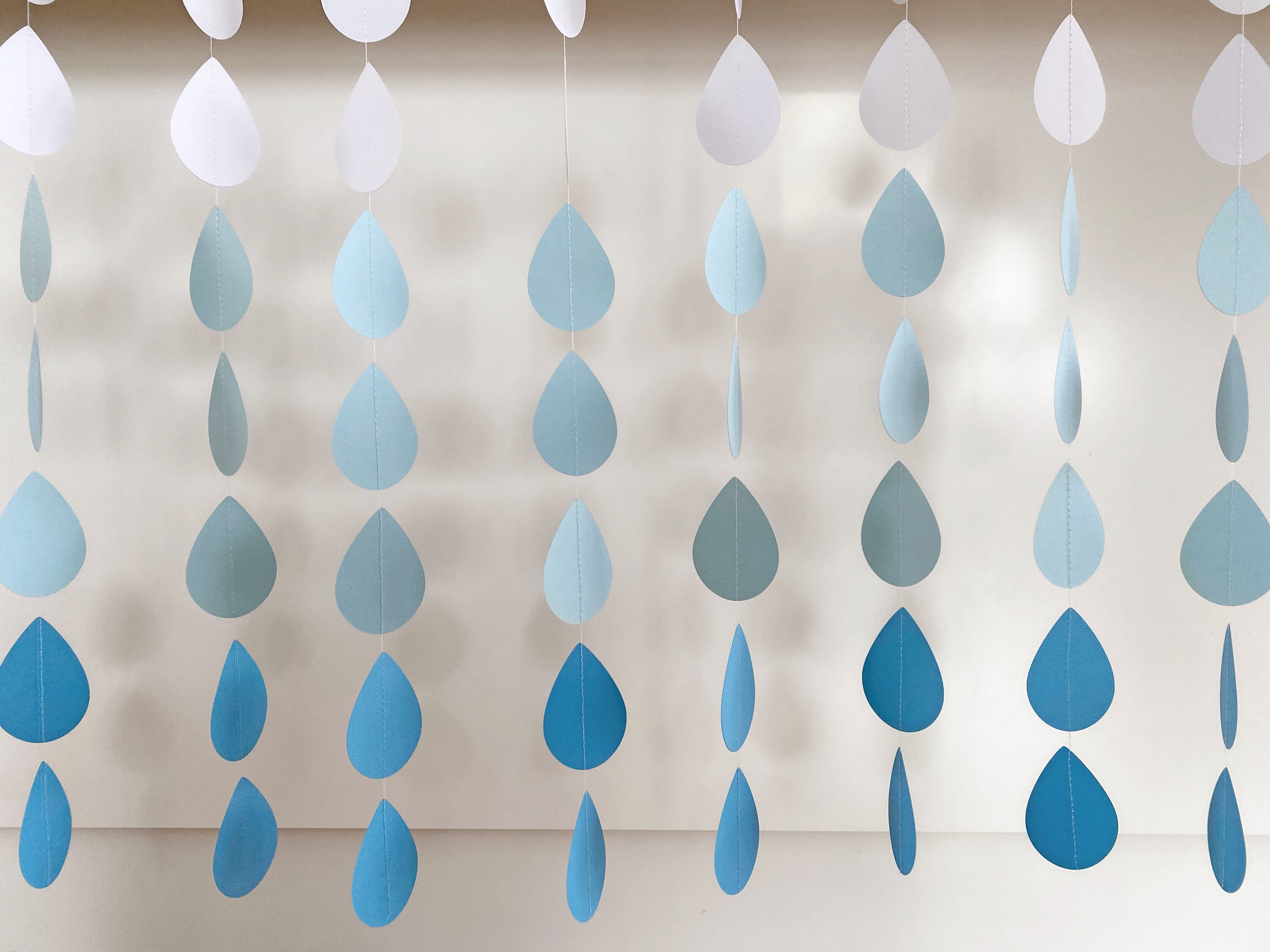 Raindrop Garlands. Rainbow Raindrop Backdrop. Paper Rain - Etsy Australia