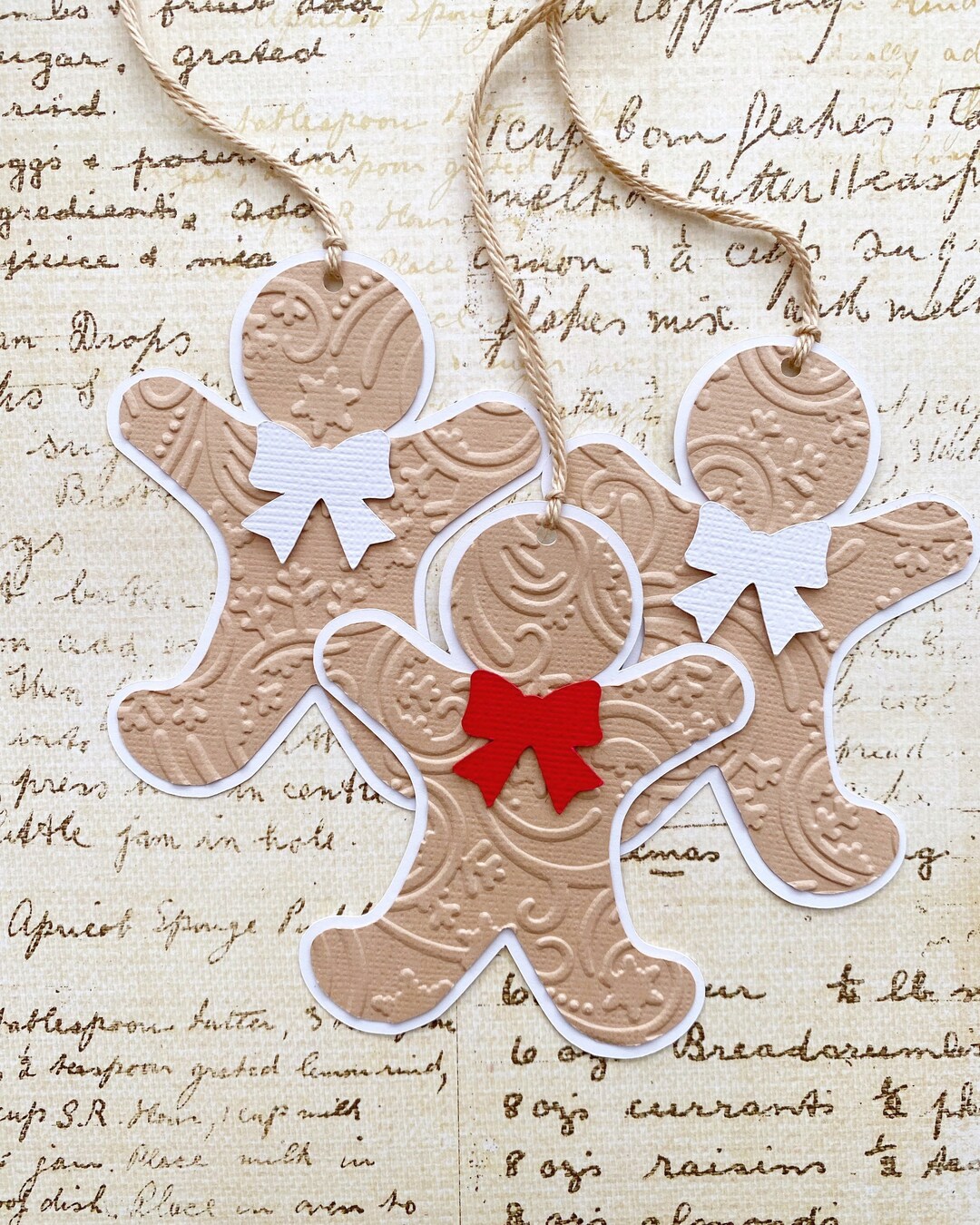Gingerbread Man Gift Tags Christmas Gift Wrapping Embossed With Hearts gingerbread-man-gift-tags-christmas-gift-wrapping-embossed-with-hearts