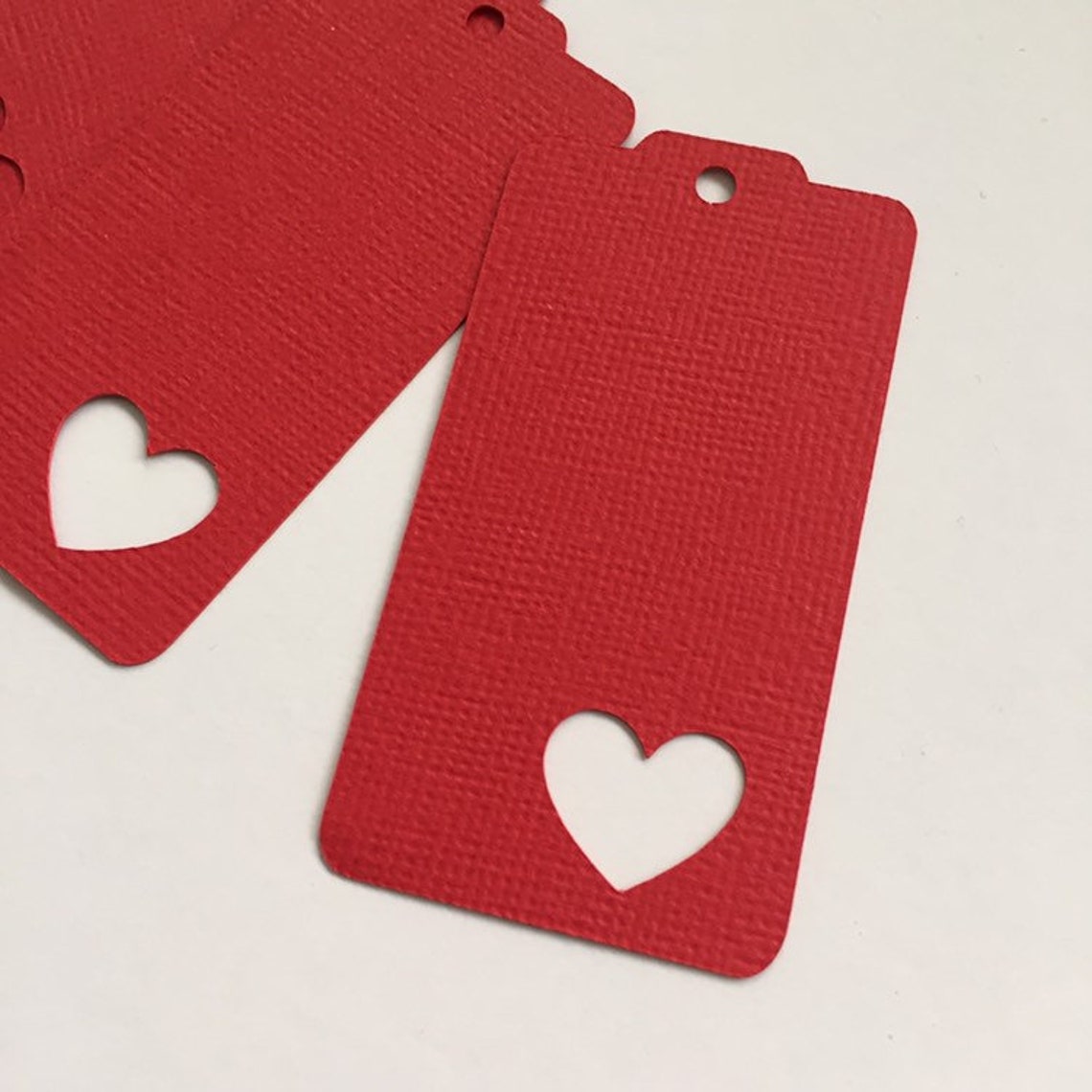 Simply Red Heart Gift Tags With Heart Cutout. for Valentines - Etsy