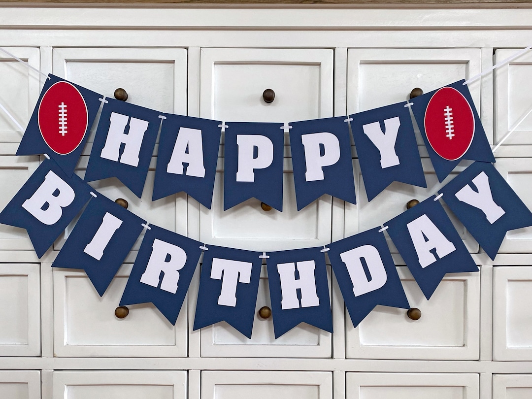 Football Happy Birthday Party Banner. Sports, Footy Party, Aussie Rules ...