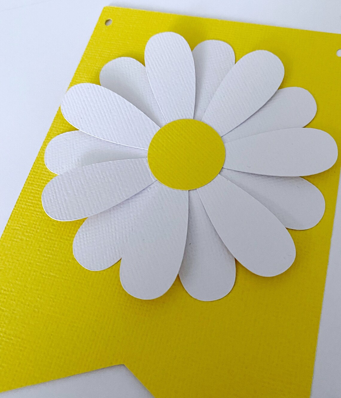 ONE Daisy Banner. Custom Name Banner, First Birthday Bunting. White ...