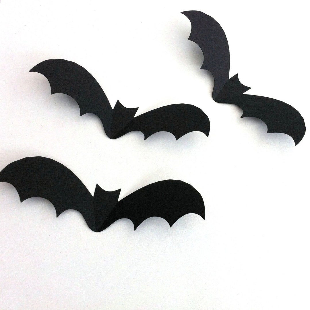 Halloween Bat Shapes. Bats With Fold-up Wings. Halloween Decor. Range ...