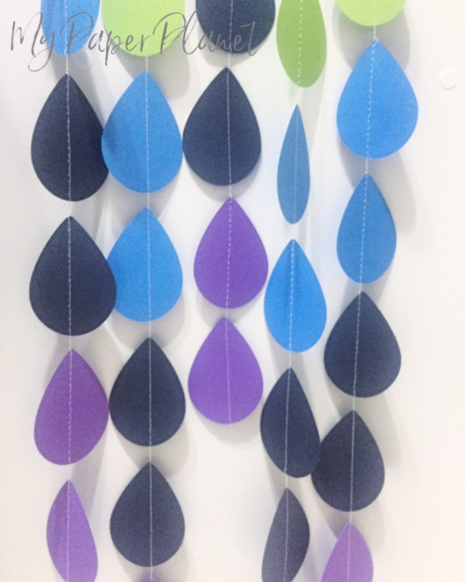 Raindrop Garlands. Rainbow Raindrop Backdrop. Paper Rain - Etsy Australia