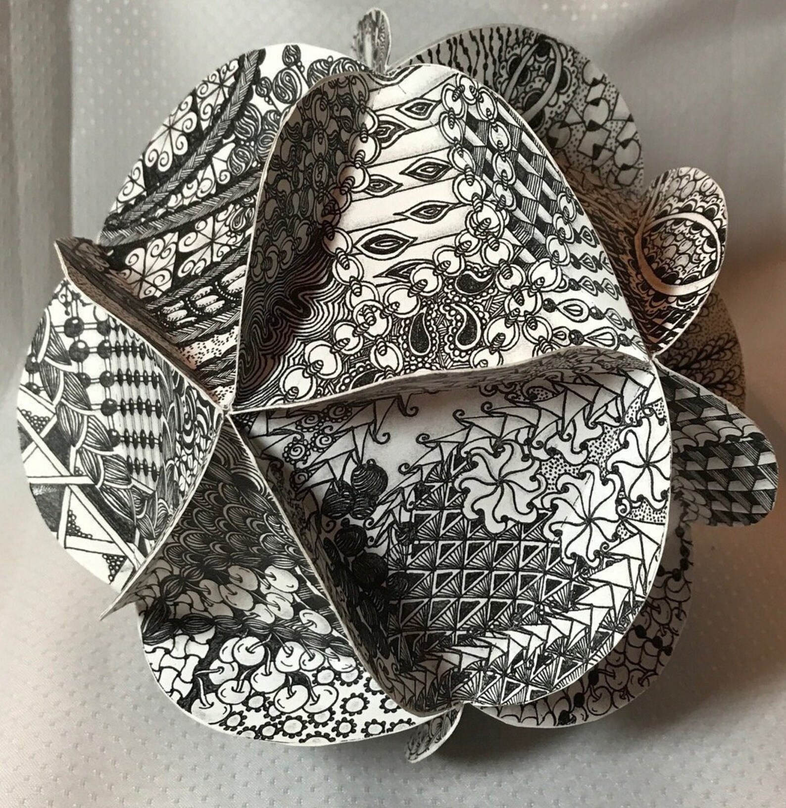 Zentangle Inspired Medium Sphere - Etsy