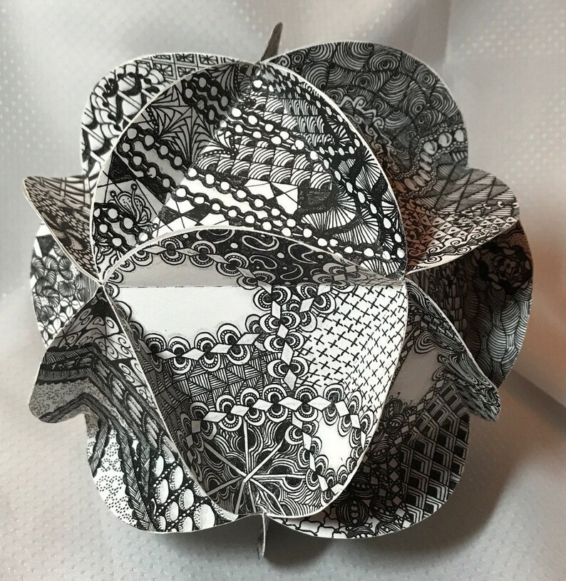 Zentangle Inspired Medium Sphere - Etsy