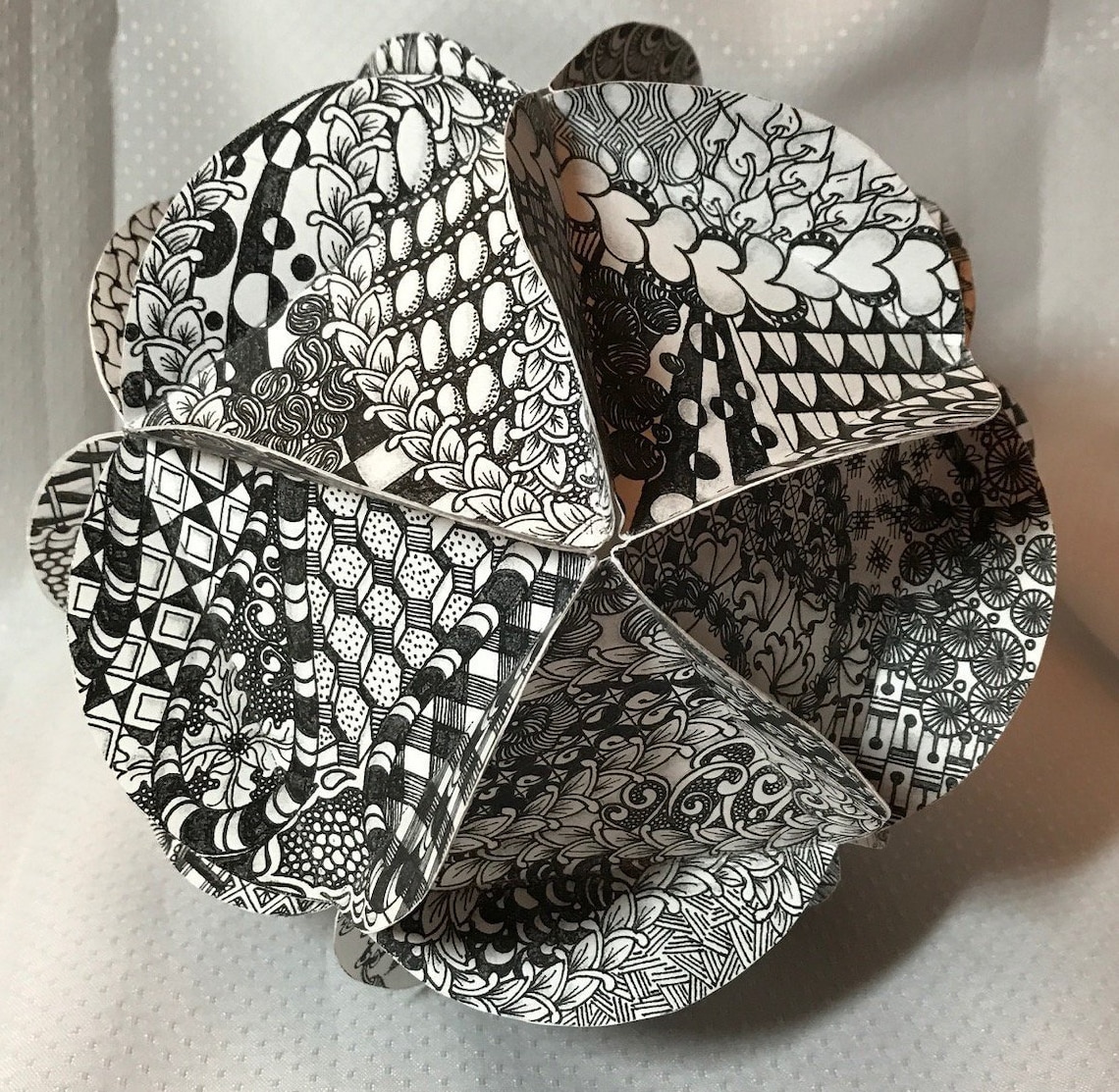 Zentangle Inspired Medium Sphere - Etsy