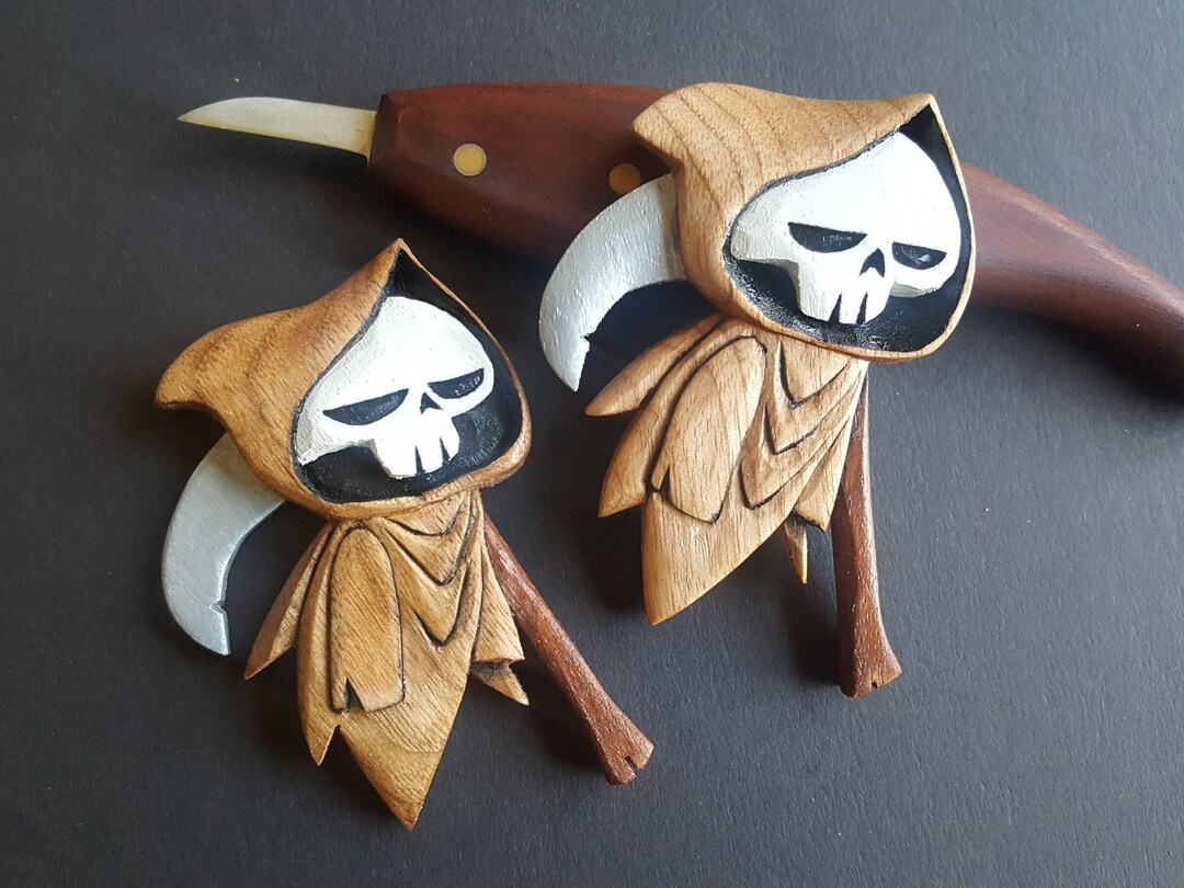 Death CEO - Wood Carving, Hand Made Fan Art From Have a Nice Death - Etsy