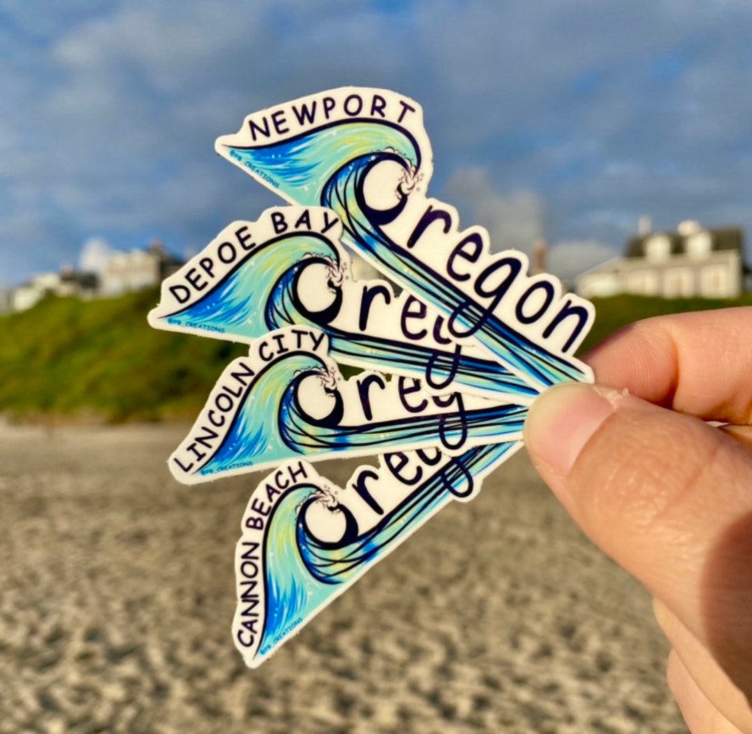 Vinyl Oregon Beach 3” Stickers Lincoln City Cannon Beach Depoe Bay ...