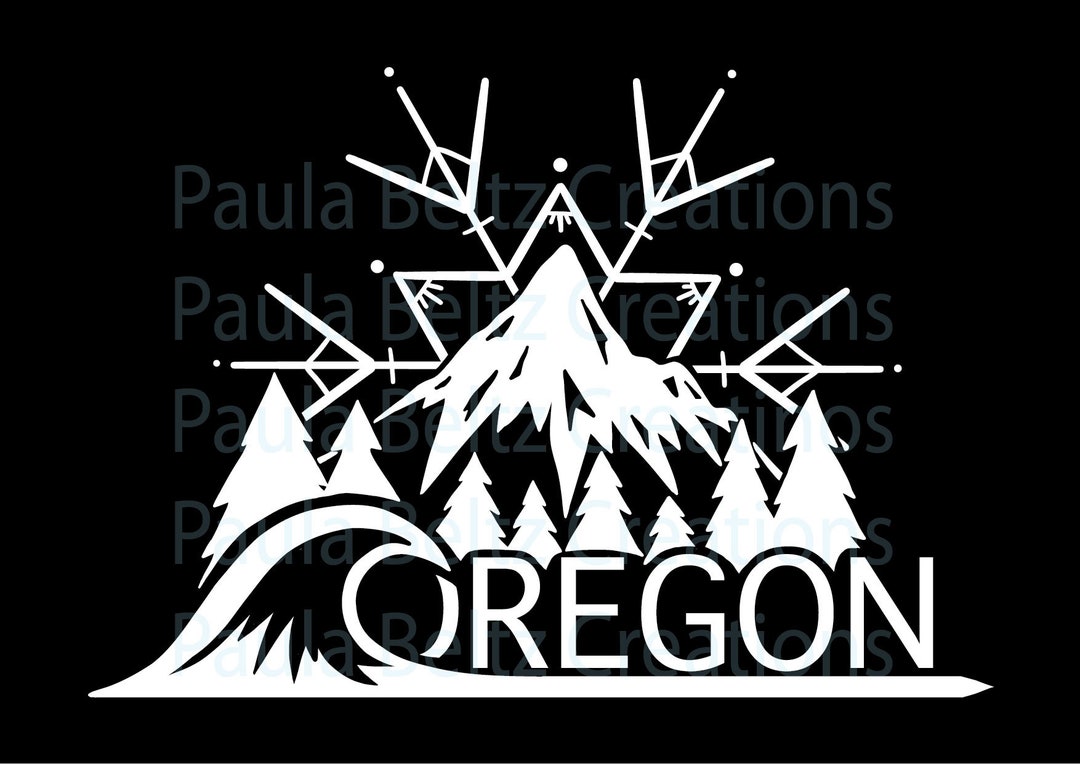 Oregon Snow to Sea Commercial Use Svg for Cricut and Cameo Mount Hood ...
