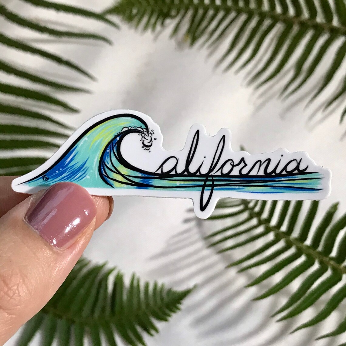 3” Vinyl Sticker California Wave Surf Bumper Computer Water Bottle ...