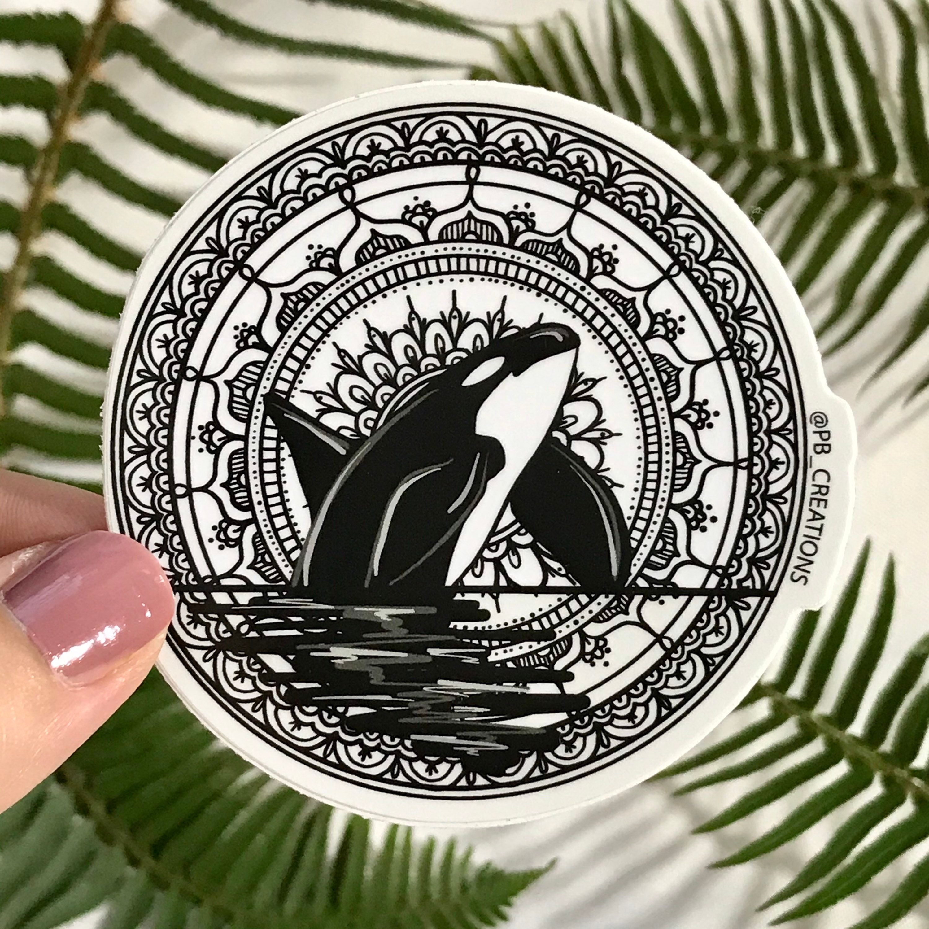 3 Orca Mandala Vinyl Sticker Killer Whale Pacific Northwest Washington ...