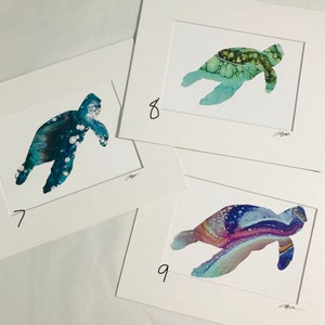 Sea Turtle Acrylic Pour Painting Prints - Etsy