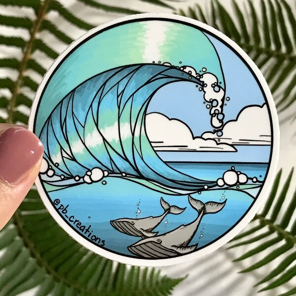 Whale Sticker - Etsy