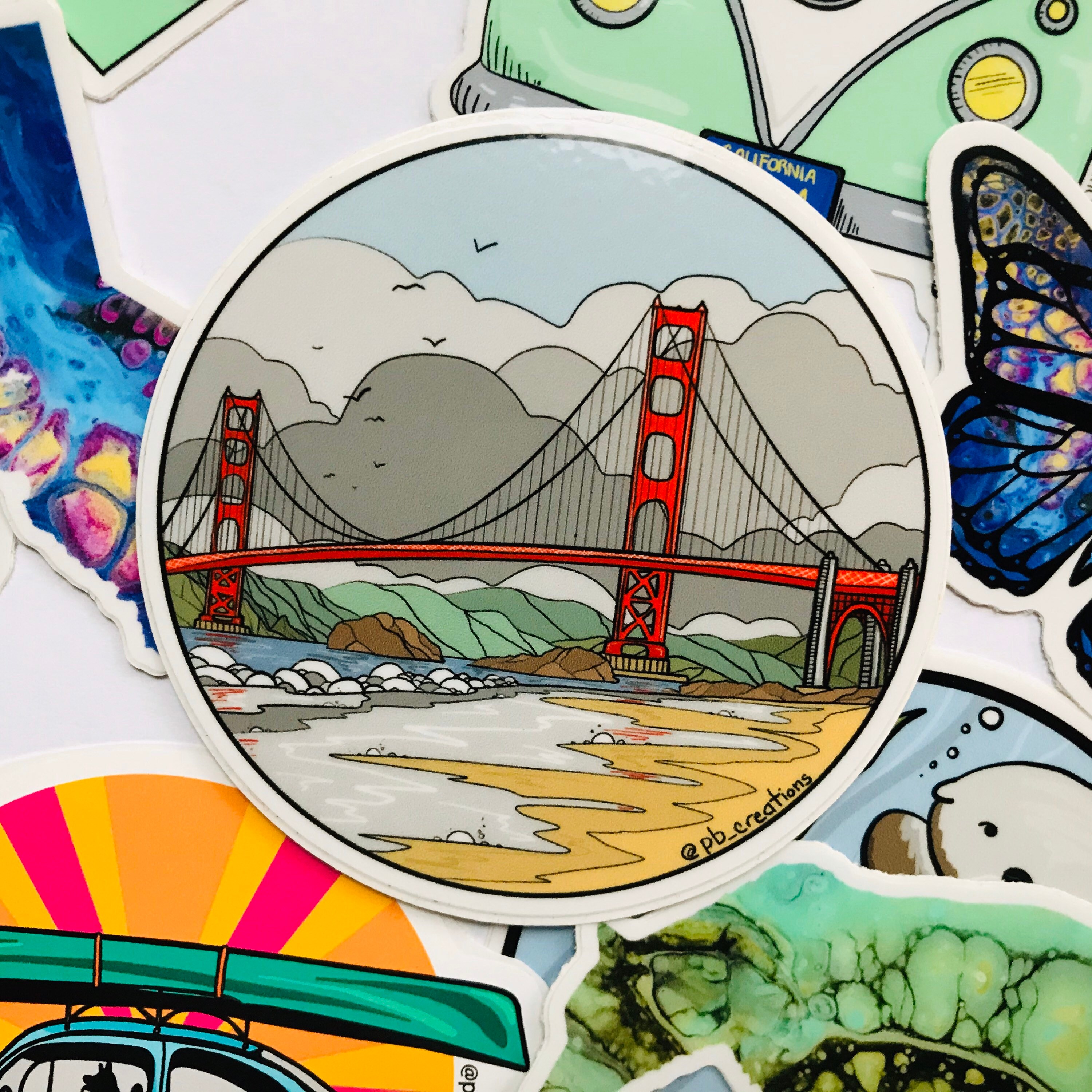 Vinyl Sticker California Mega Pack of 12 Stickers. San Francisco Los ...