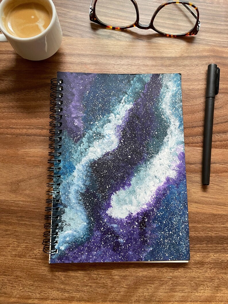 Galaxy Night Sky Hand Painted Travelers Notebook Journal - Etsy