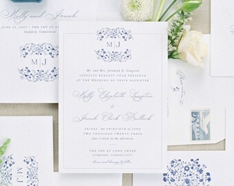 PRINTED Custom Venue Wedding Invitation Longest Time Design - Etsy