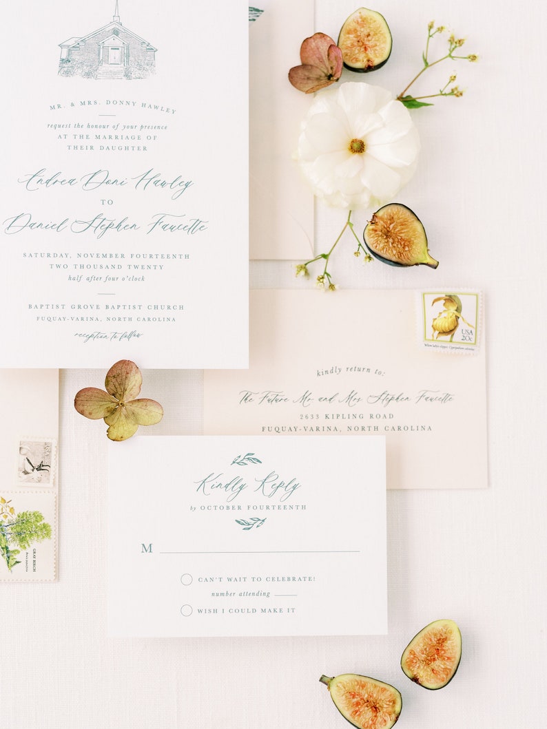 PRINTED Custom Venue Wedding Invitation, Longest Time Design, Classic ...