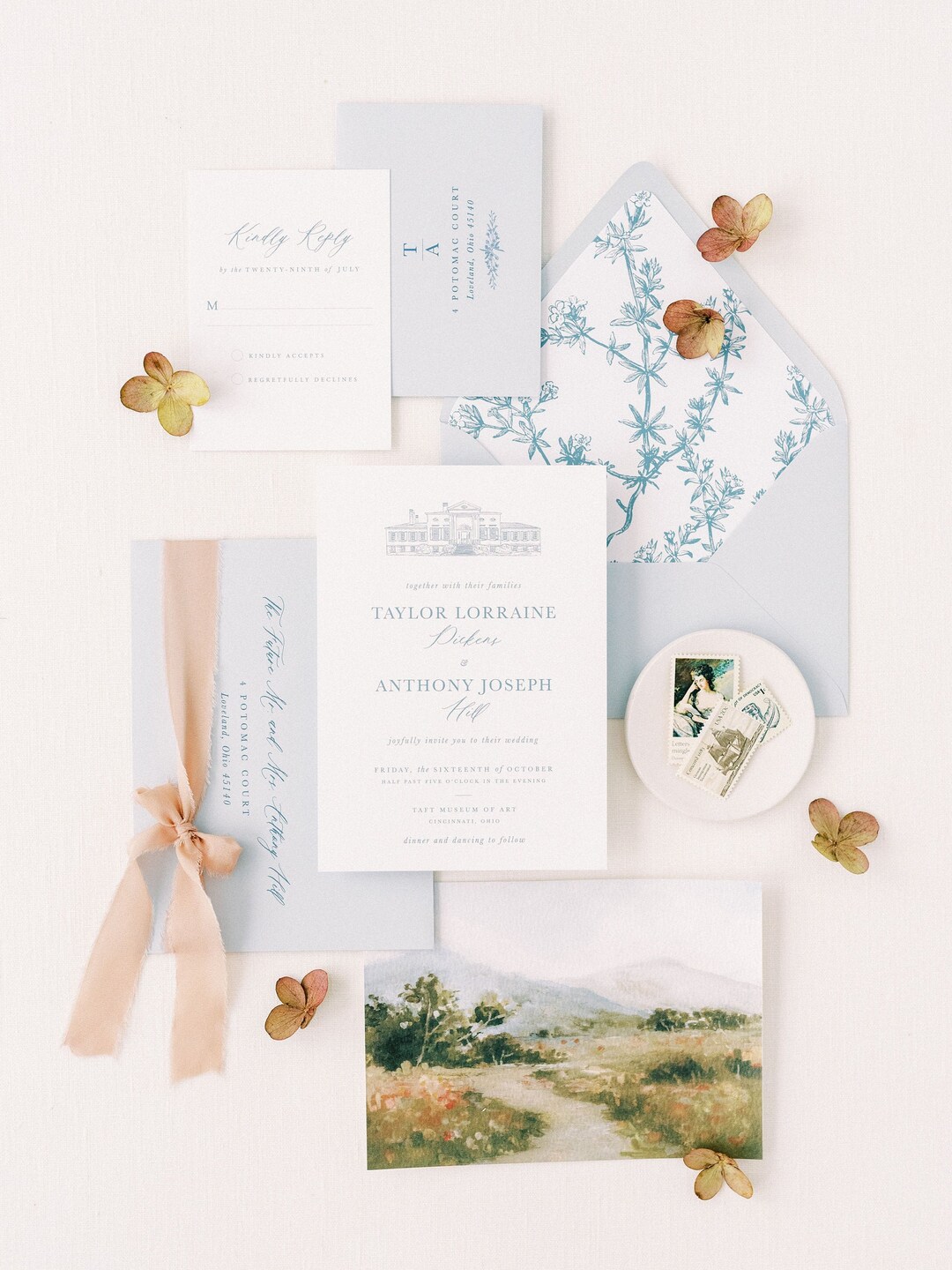 PRINTED Custom Venue Wedding Invitation, Longest Time Design, Classic ...
