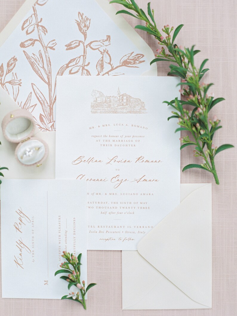 PRINTED Custom Venue Wedding Invitation Longest Time Design - Etsy