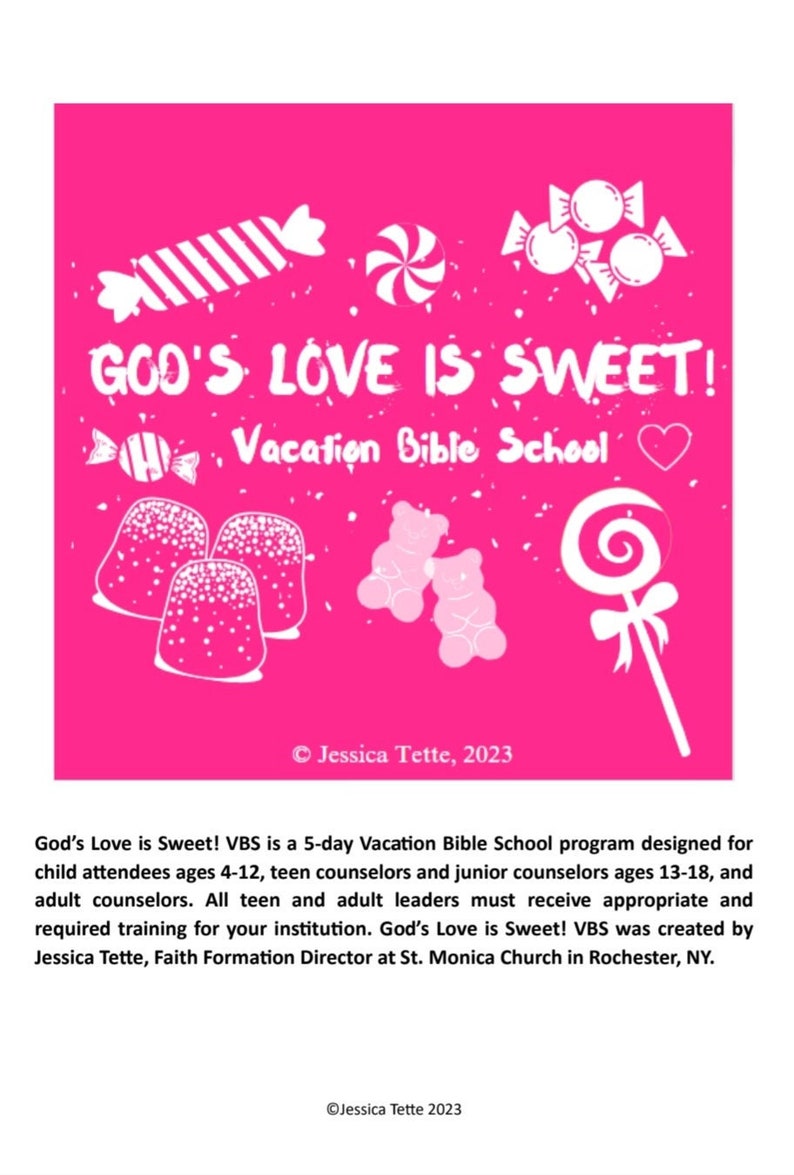 God's Love is Sweet Vacation Bible School Program - Etsy