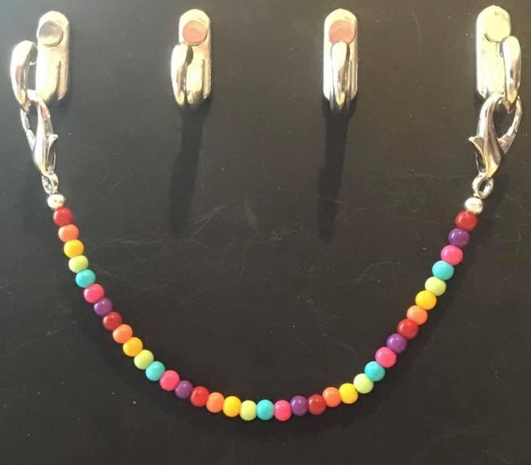 Trach Chain, Beaded. Listing is for a Measurement 10" - 12 15/16" - Etsy
