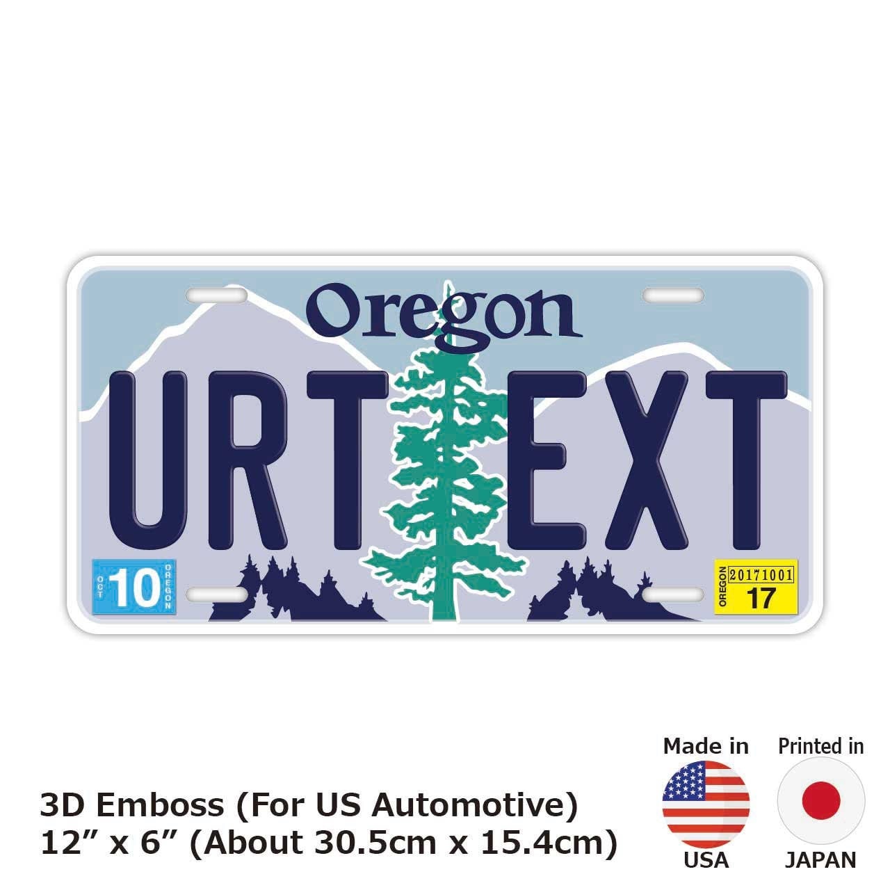 Oregon / Customizable USA State License Plate 12in X 6in - Etsy Denmark