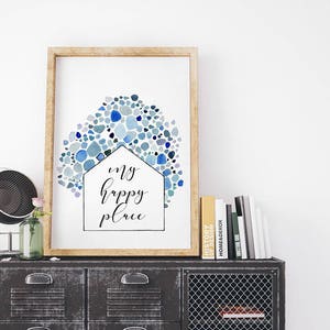 Happy Place Printable. Printable Home Art. Instant Download. Printable ...