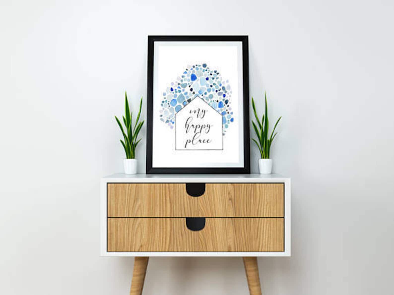 Happy Place Printable. Printable Home Art. Instant Download. Printable ...