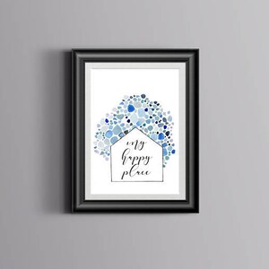 Happy Place Printable. Printable Home Art. Instant Download. Printable ...