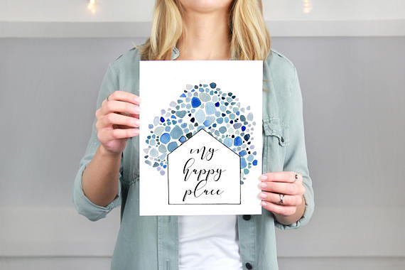 Happy Place Printable. Printable Home Art. Instant Download. Printable ...