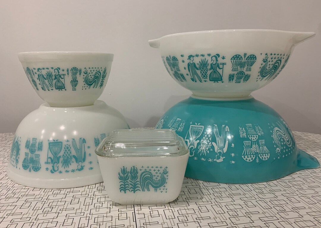 Vintage Butterprint Pyrex, Turquoise Amish Pyrex, Individually Priced ...