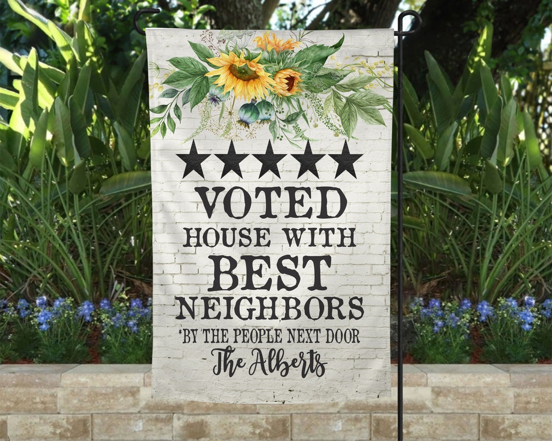 Good Neighbors Flag, Funny Garden Flag, Neighborhood Garden Flag ...